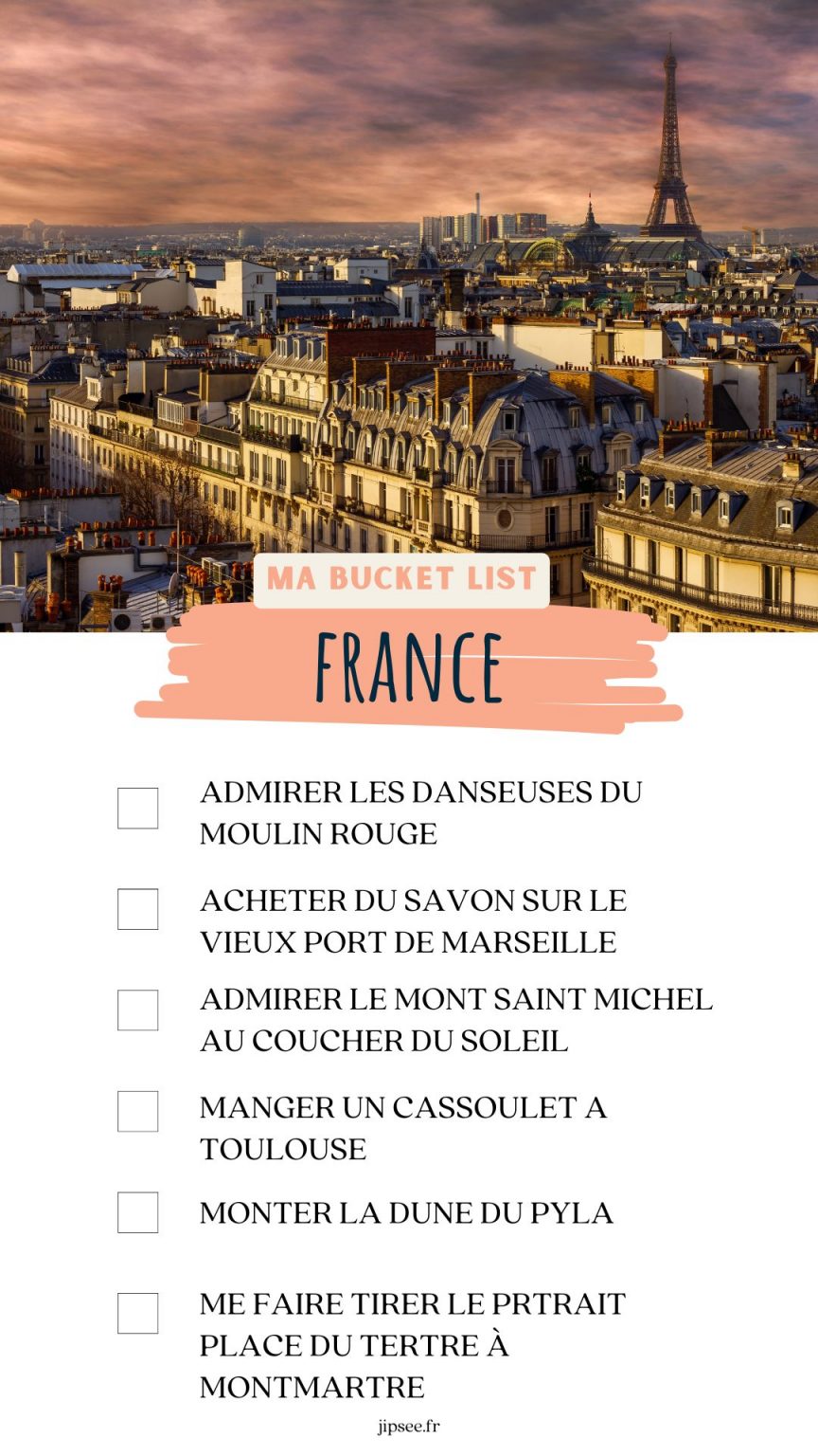 Ma bucket list voyage - Jipsee